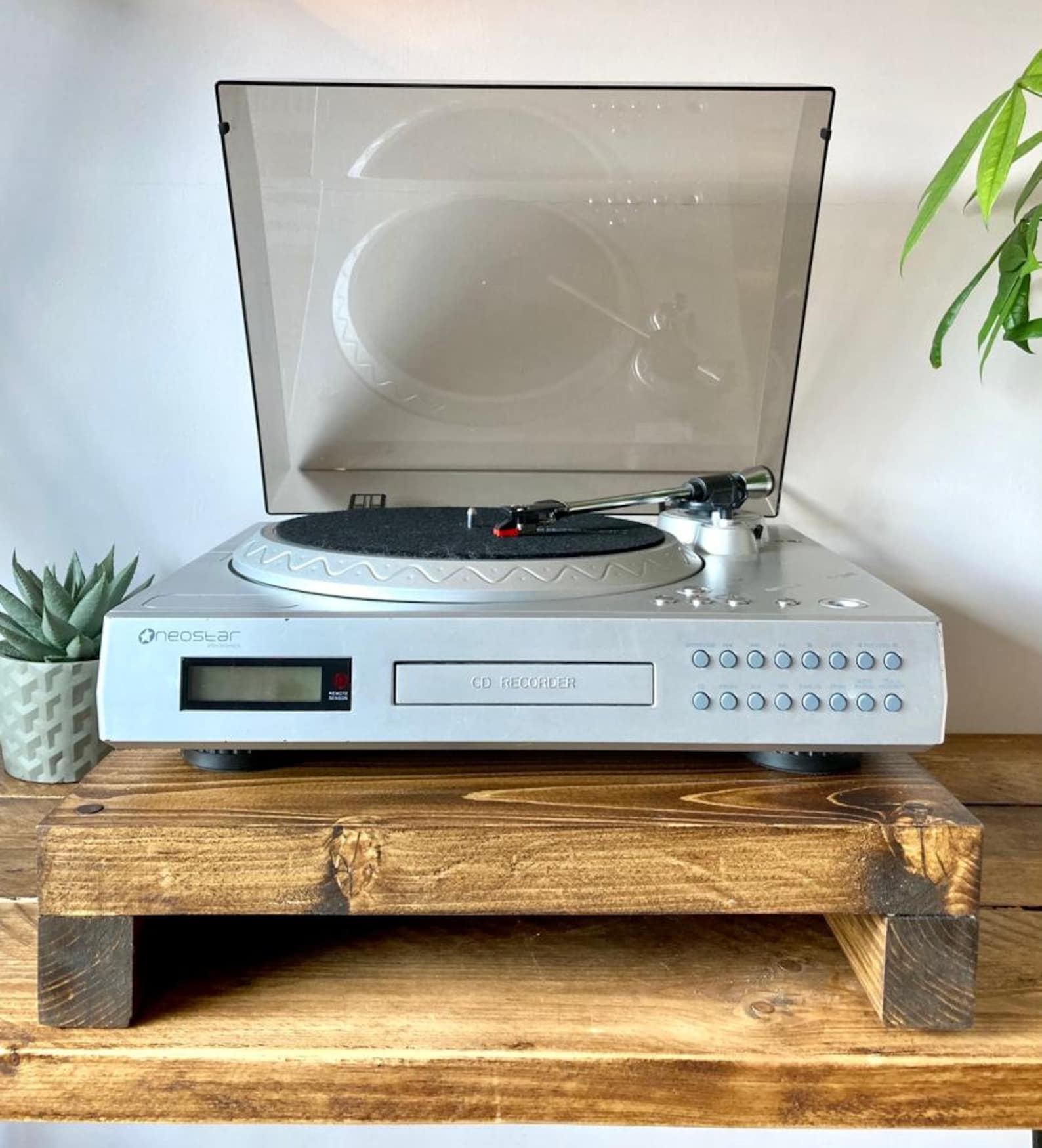 Record Player Stand Desk Organiser Amp Riser Desk Shelf - Etsy