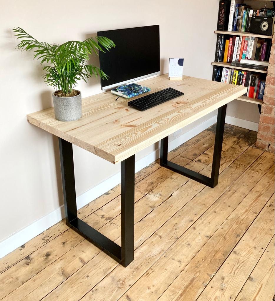 Industrial Desk Wooden Desk Computer Desk Home Office | Etsy