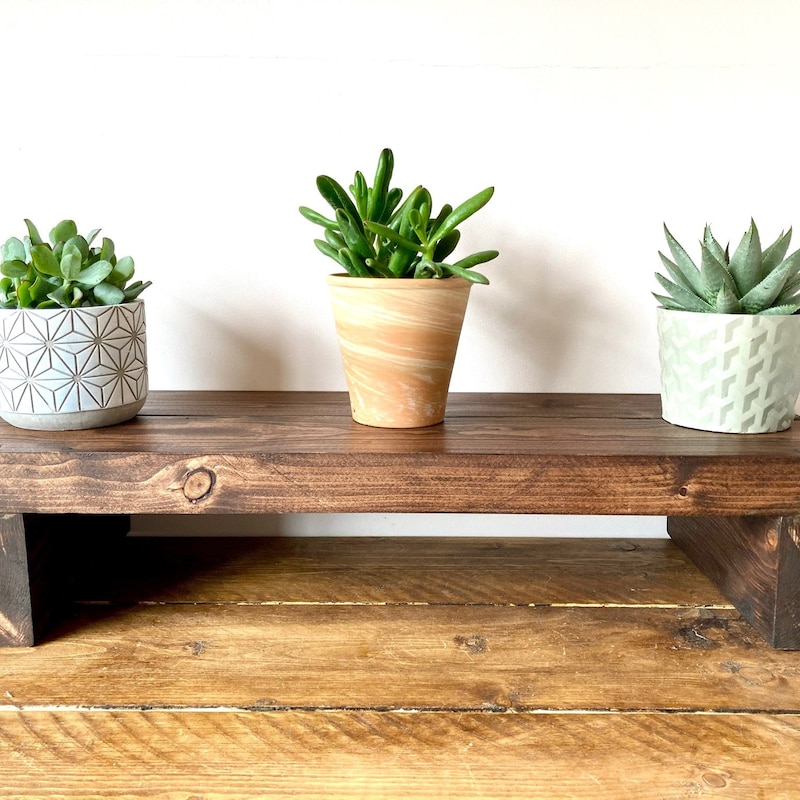 Wooden Plant Bench Low - Etsy UK