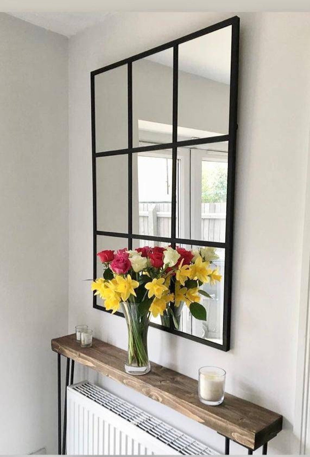 Rustic Console Table | Wooden Console Table | Narrow | Radiator Shelf ...