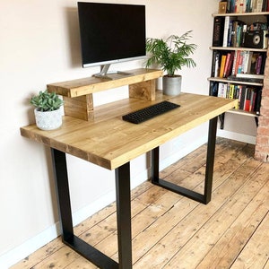 Industrial Style Wooden Desk | Computer Desk | Home Office Desk ...