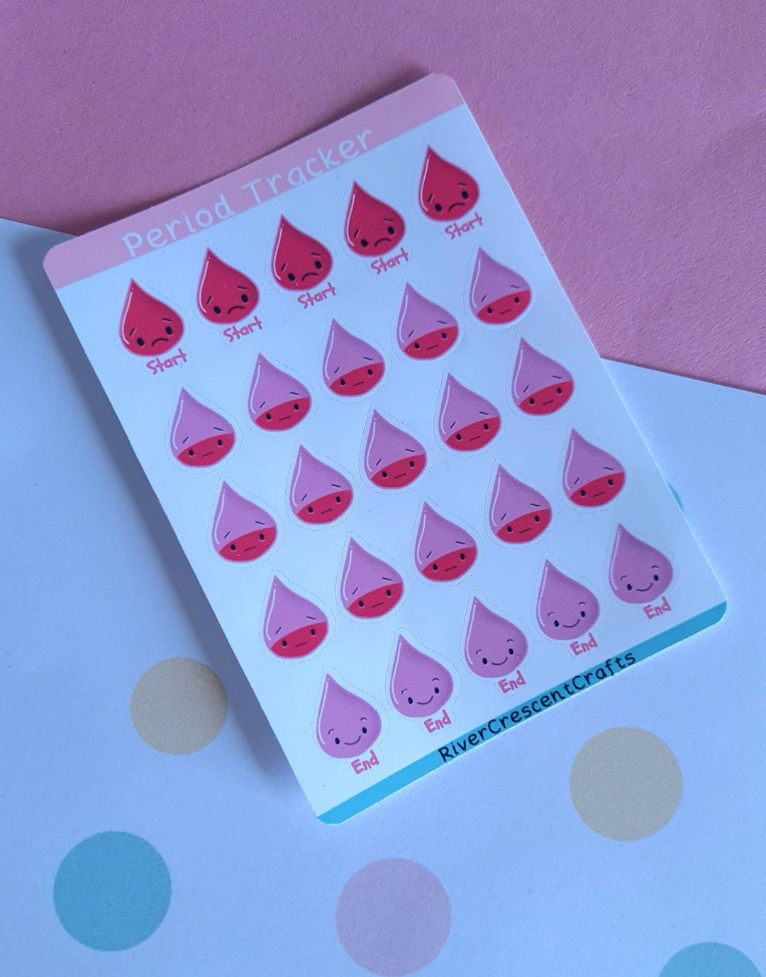 Period Menstrual Cycle Tracker Sticker Sheet - Etsy