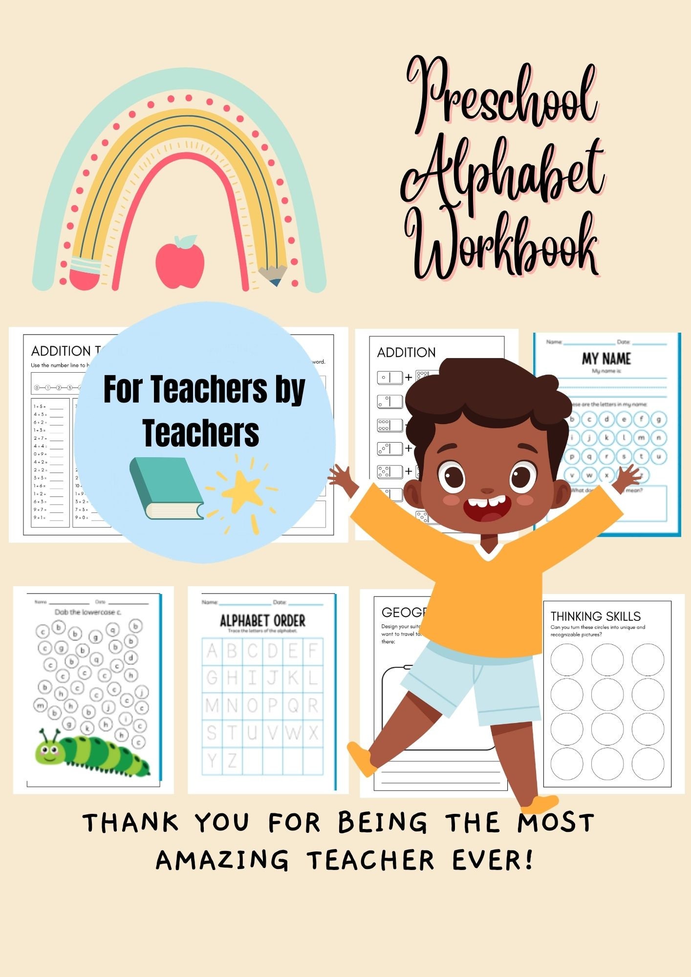 Preschool Alphabet Worksheet Bundle Teacher Resources Digital ...