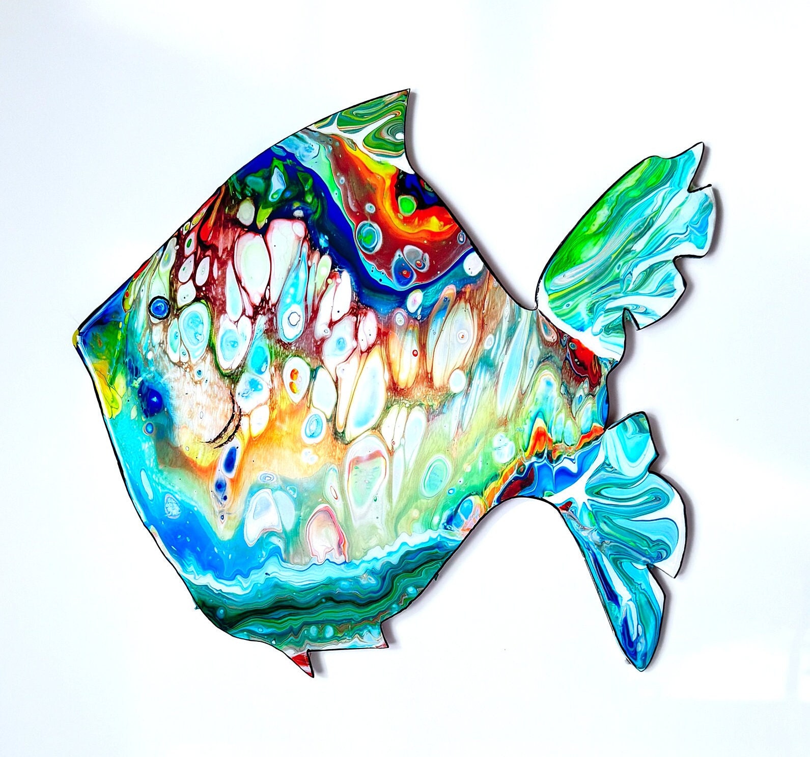 Fish Wall Art Tropical Fish Painting Blue Fish Sculpture - Etsy