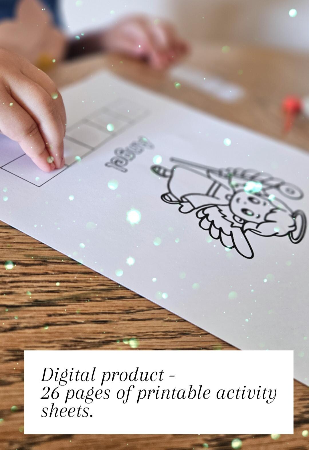 Printable Christmas ABC Coloring Book for Kids Home Learning Activities ...