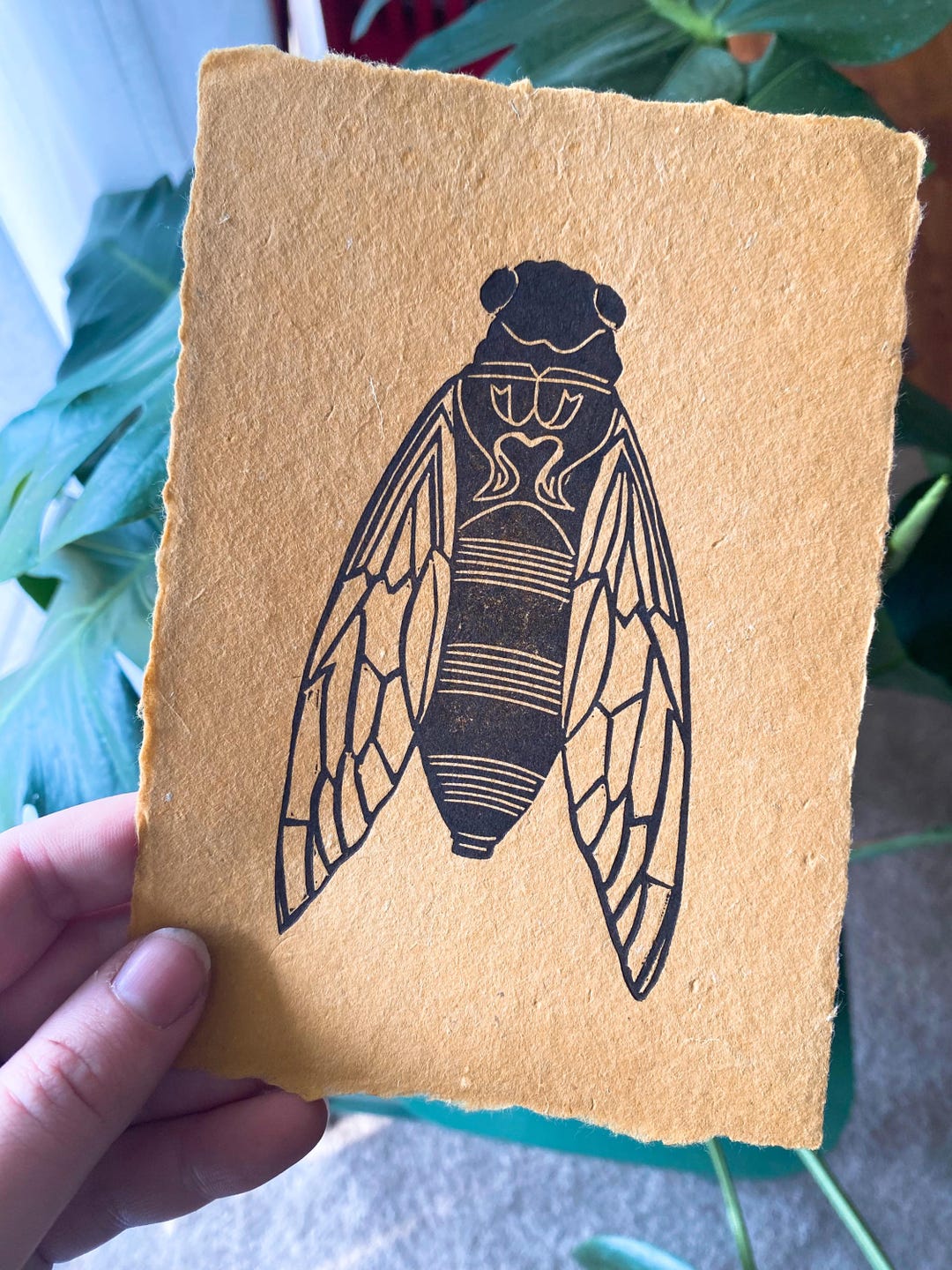 Cicada Linocut Print - Etsy