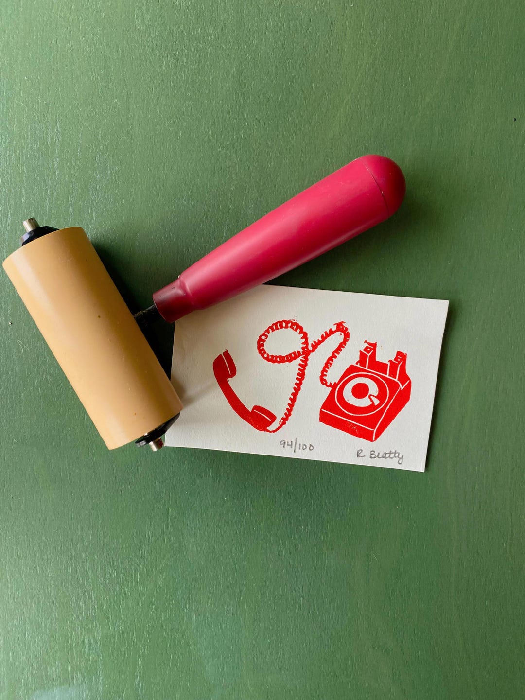 Red Phone Mini Print - Etsy