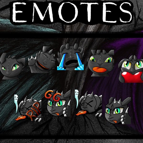 Dragon toothless emotes - Etsy.de
