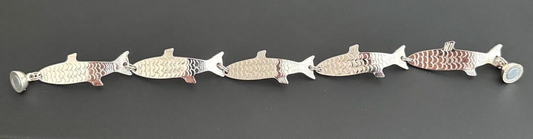Silver Fish Bracelets - By: Offishially Cape Cod - Etsy