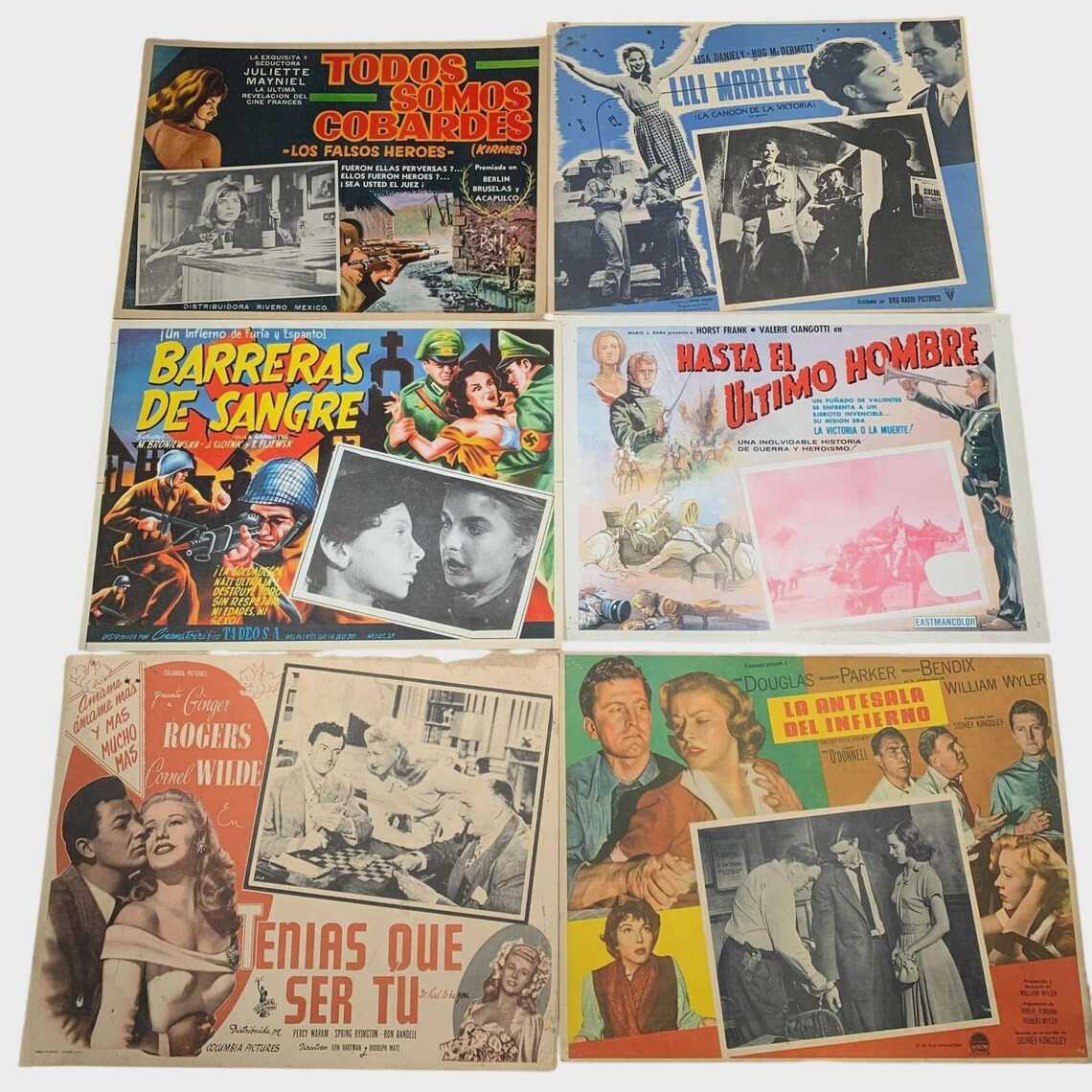 Vintage Mexican Movie Lobby Cards Posters Random (x20) Lot 40s 50s 60s ...