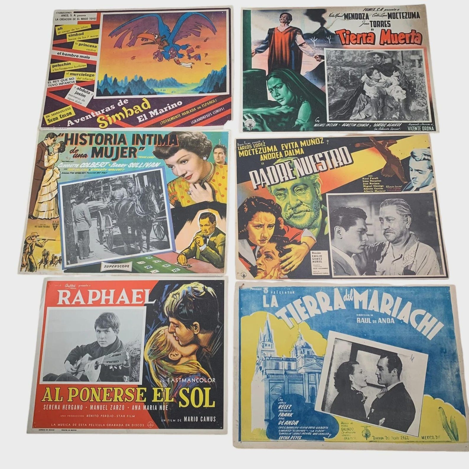 Vintage Mexican Movie Lobby Cards Posters Random (x20) Lot 40s 50s 60s ...