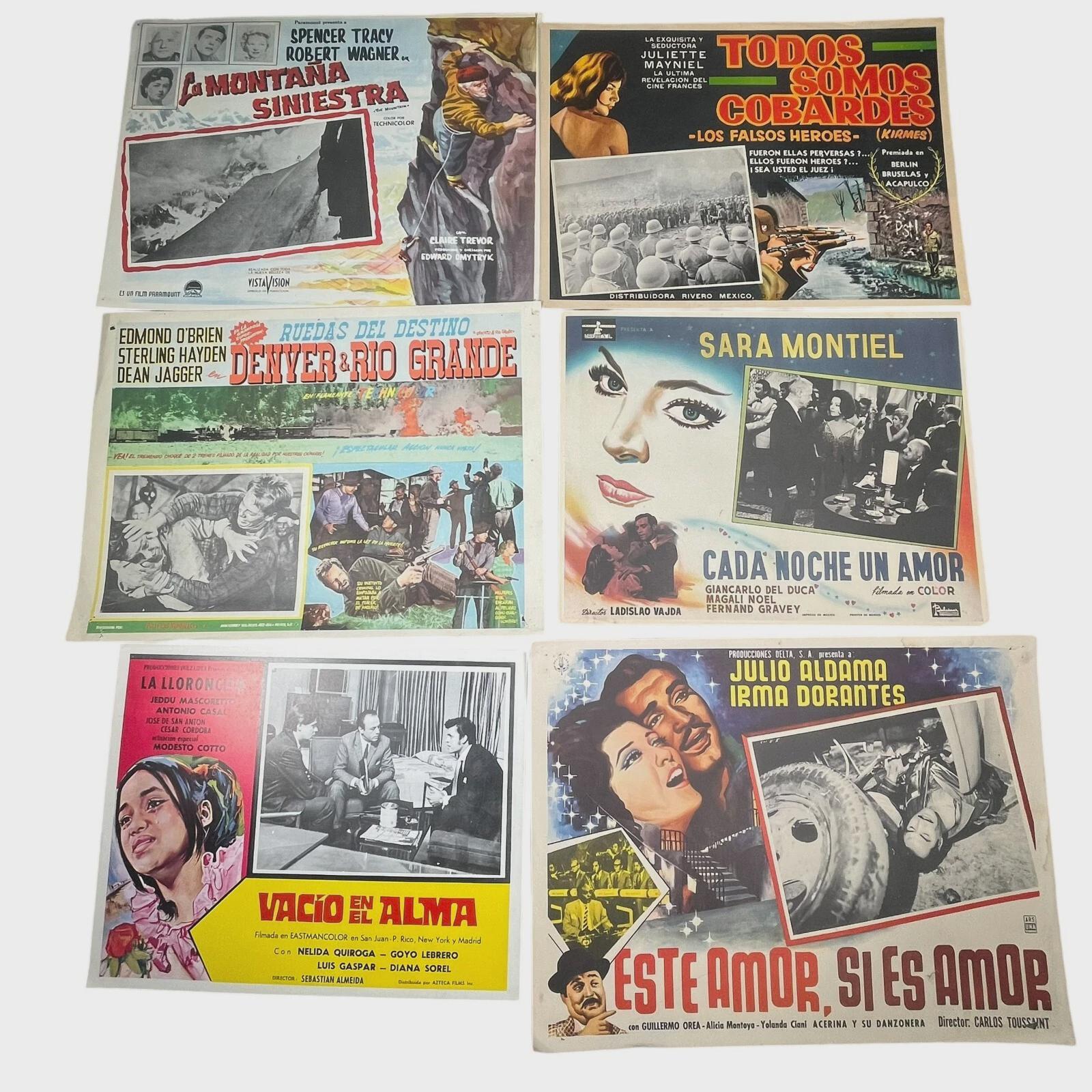 Vintage Mexican Movie Lobby Cards Posters Random (x50) Lot 40s 50s 60s ...
