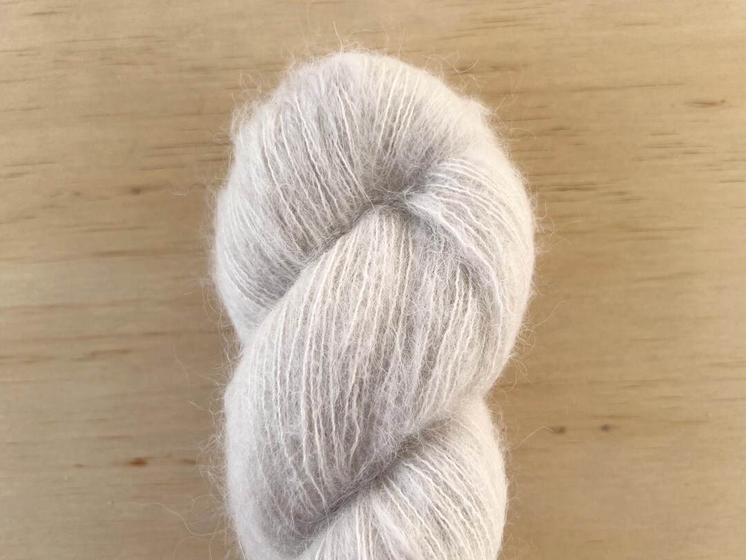 Whipped Cream Owl Moon Lace Sego Fibers Hand Dyed Yarn Baby Suri Alpaca ...