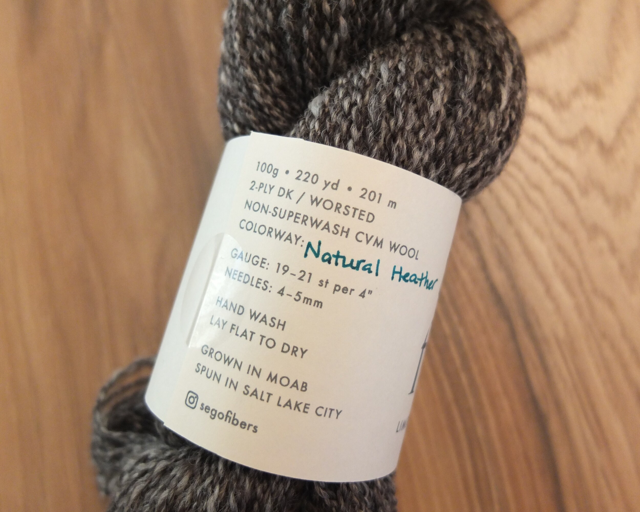 Limited Edition CVM Farm Yarn Natural Heather Sego Fibers Moab Salt ...