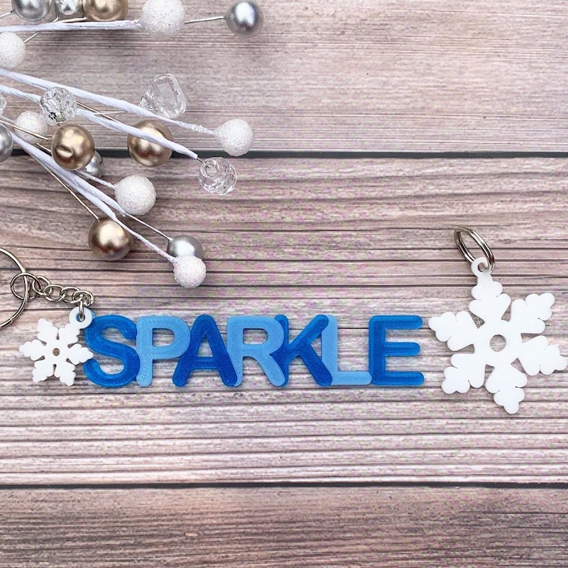 Snowflake Keychain - Etsy