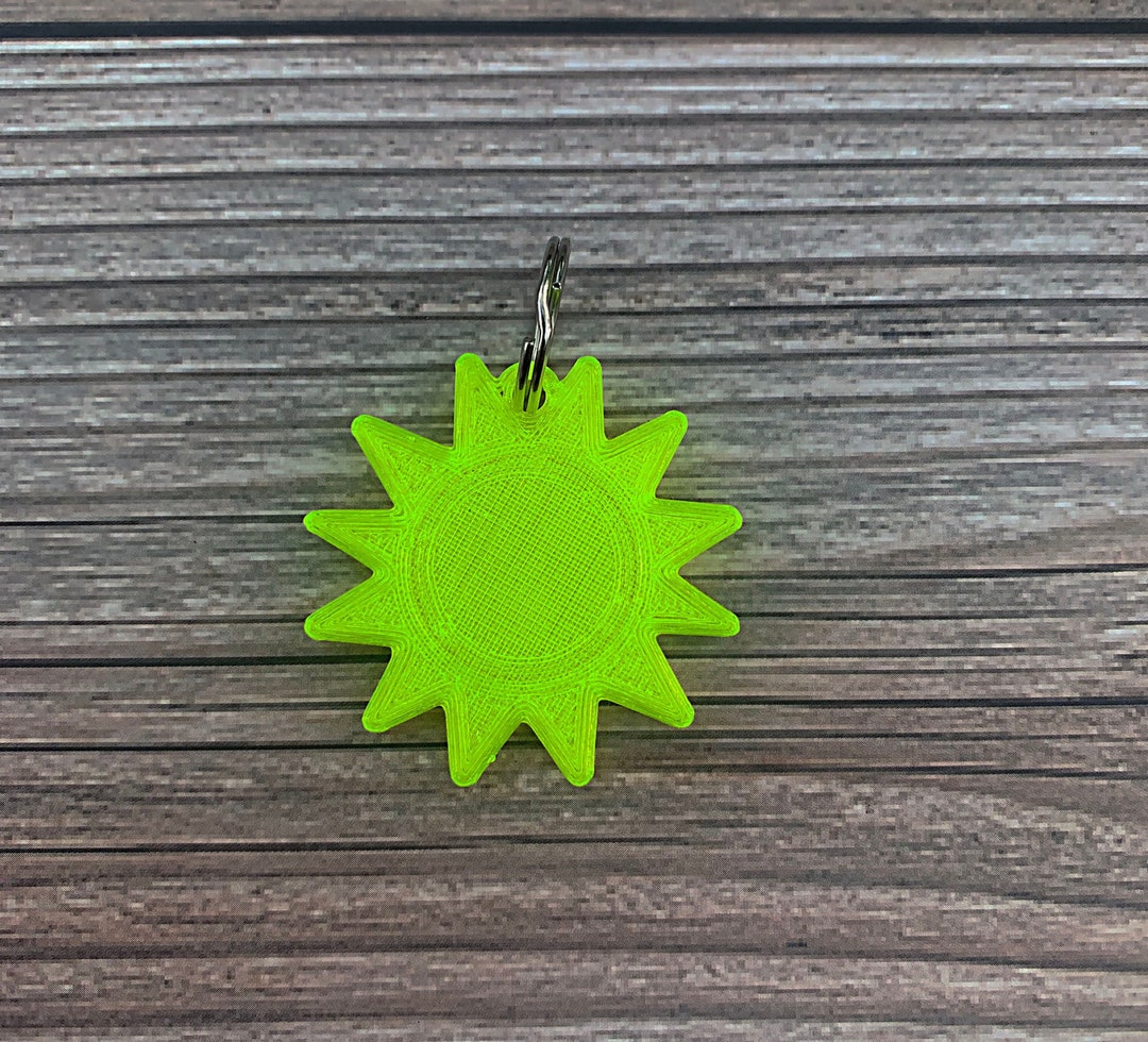 Sun Dog Tag, Sun Charm, Celestial Dog Tag, 3D Printed Dog Tag, Dog ...