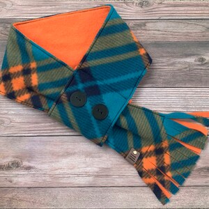 Dog Scarf, Fall Dog Scarf, Winter Dog Scarf, Plaid Dog Scarf, Fleece ...