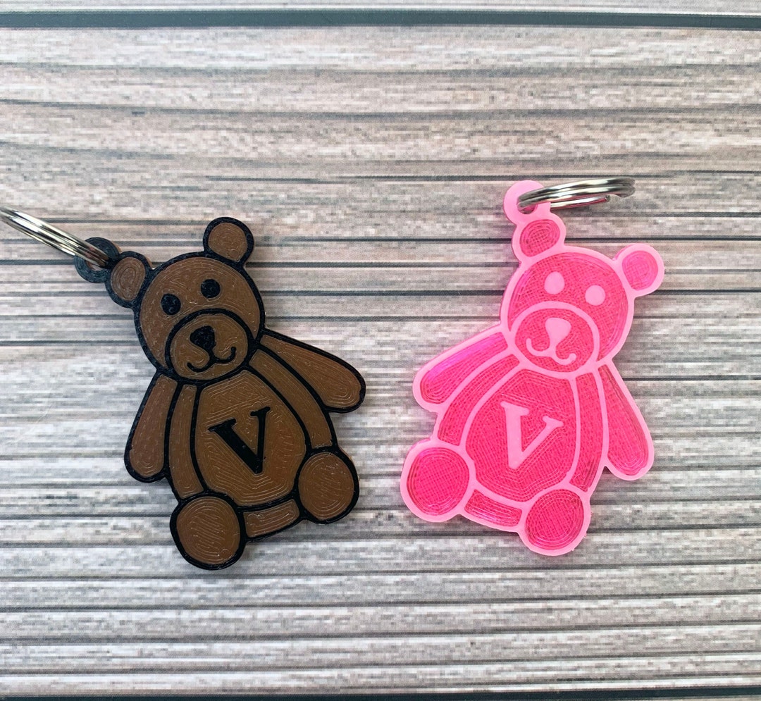 Bear Dog Tag, Teddy Bear Dog Tag, 3D Printed Dog Tag, Monogrammed Dog ...