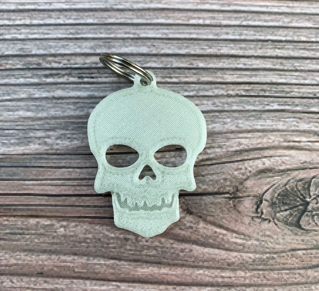 Skull Dog Tag, Glow in the Dark Dog Tag, Spooky Dog Tag, Gothic Dog Tag ...