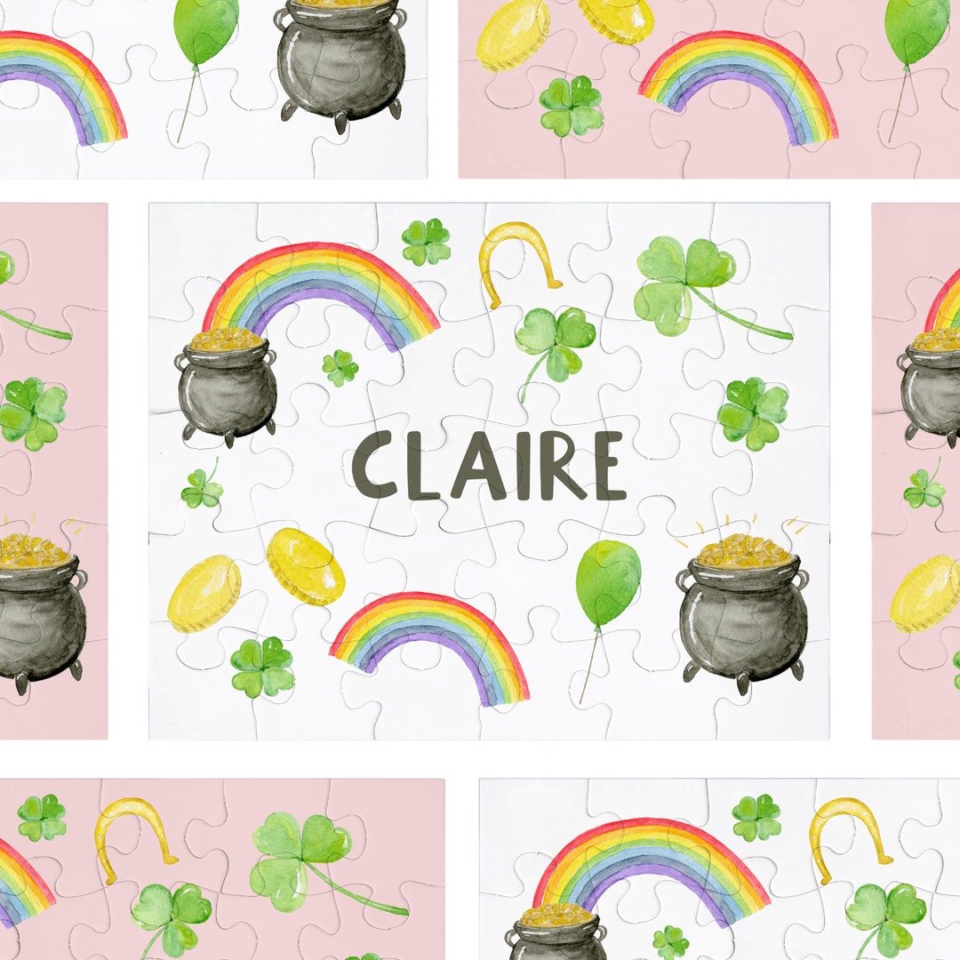 St Patricks Day Name Puzzle - Etsy