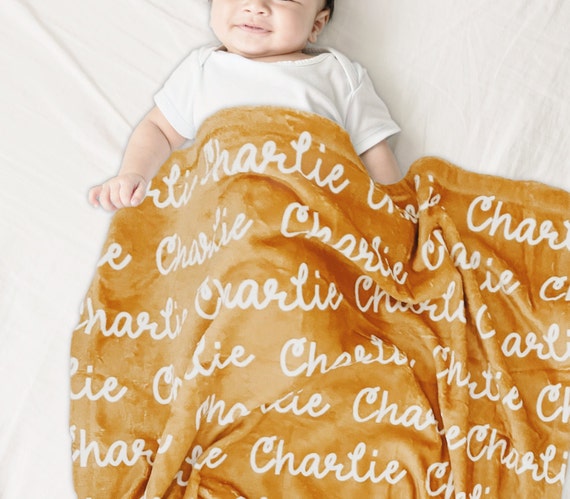 Personalized Custom Blanket Name Blanket Blanket Gift Baby Blanket Kids Blanket Personalized Gift Custom Gift Retro Blanket Boho Etsy