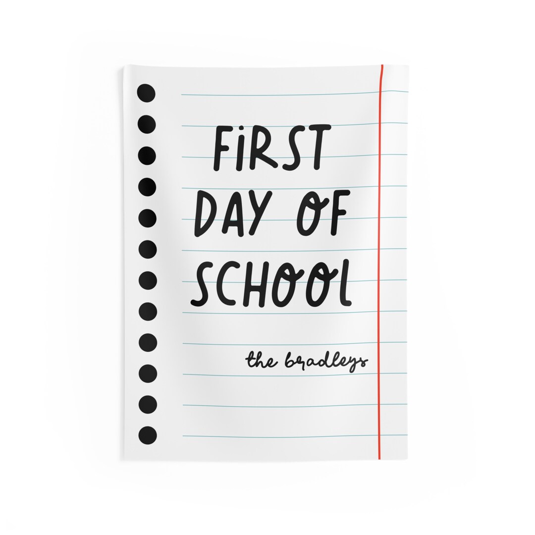 Personalized First Day of School Banner, First Day of School Sign ...
