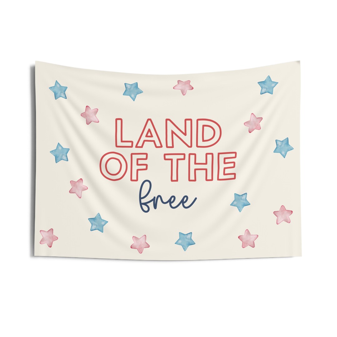 Land of the Free Patriotic Banner, Memorial Day Banner, 4th of July ...