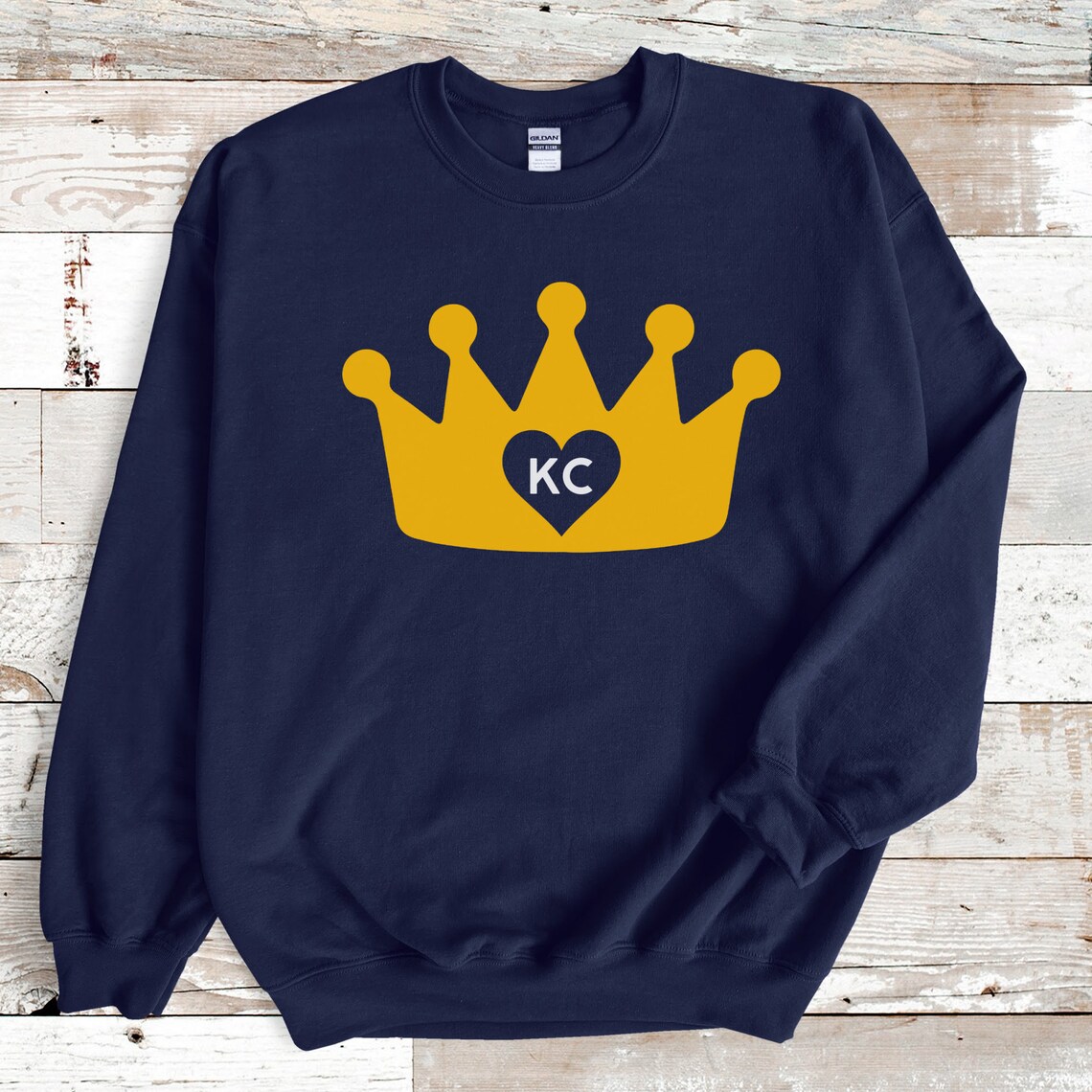 Kansas City Crown Heart Sweatshirt KC Shirt Kansas City - Etsy