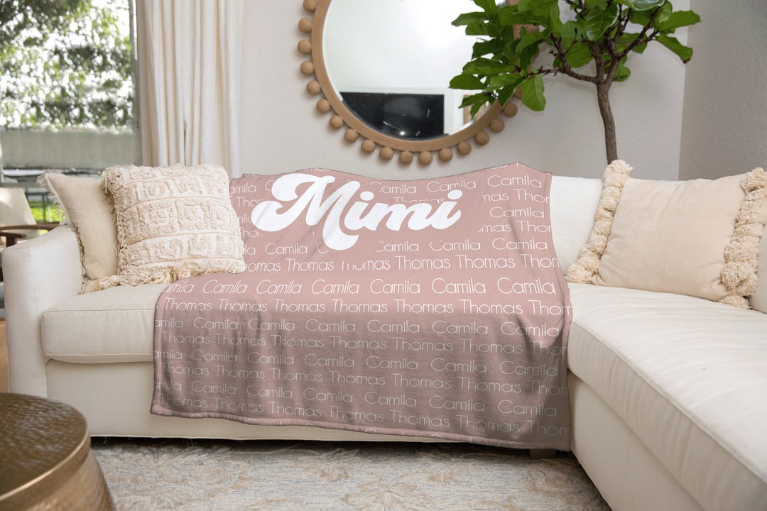 Mimi Blanket, Personalized Custom Blanket, Name Blanket, Mothers Day ...