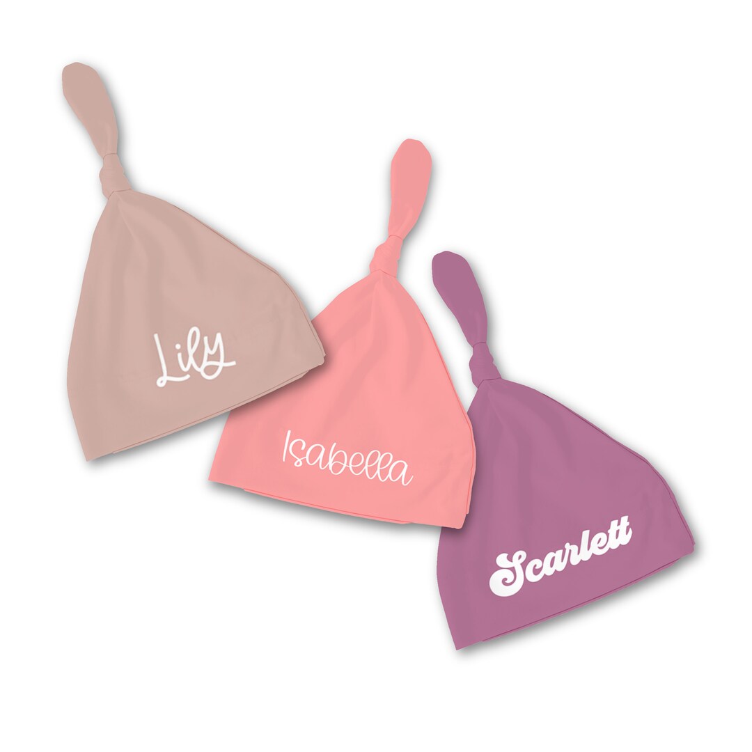 Personalized Newborn Knot Hat, Custom Baby Gift - Etsy