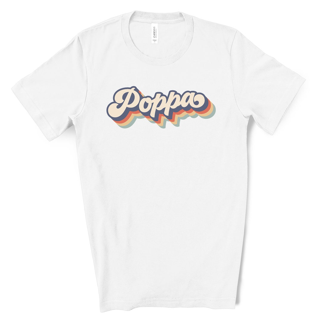 Poppa Retro Shirt, Poppa Shirt, Pregnancy Announcement, Fathers Day ...