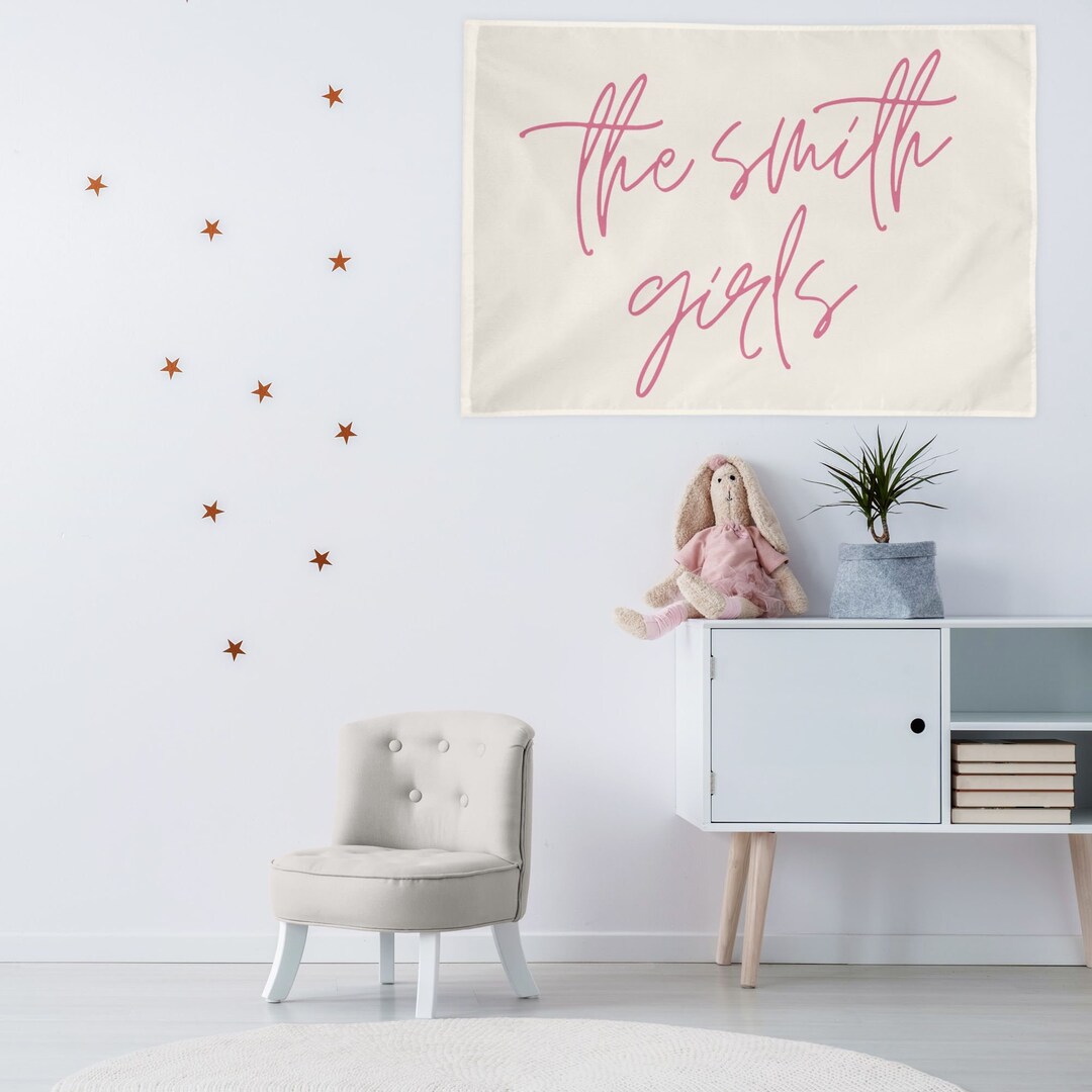The Girls Banner, Toddler Girl Room Decor, Girl Room Decor, Girl Room ...