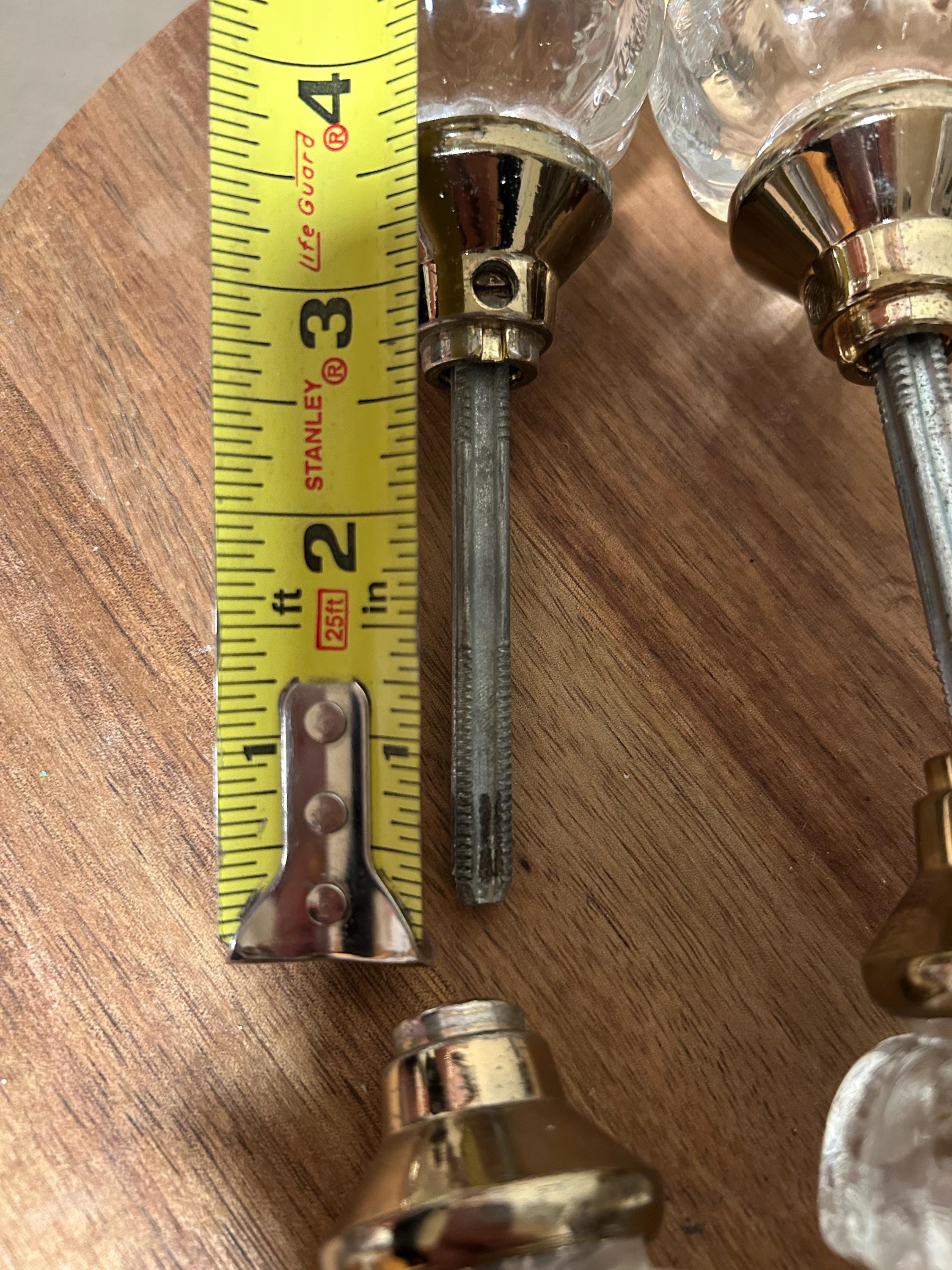 TWO Sets of Antique Glass 12 Point Door Knobs With Shafts and Screws - Etsy