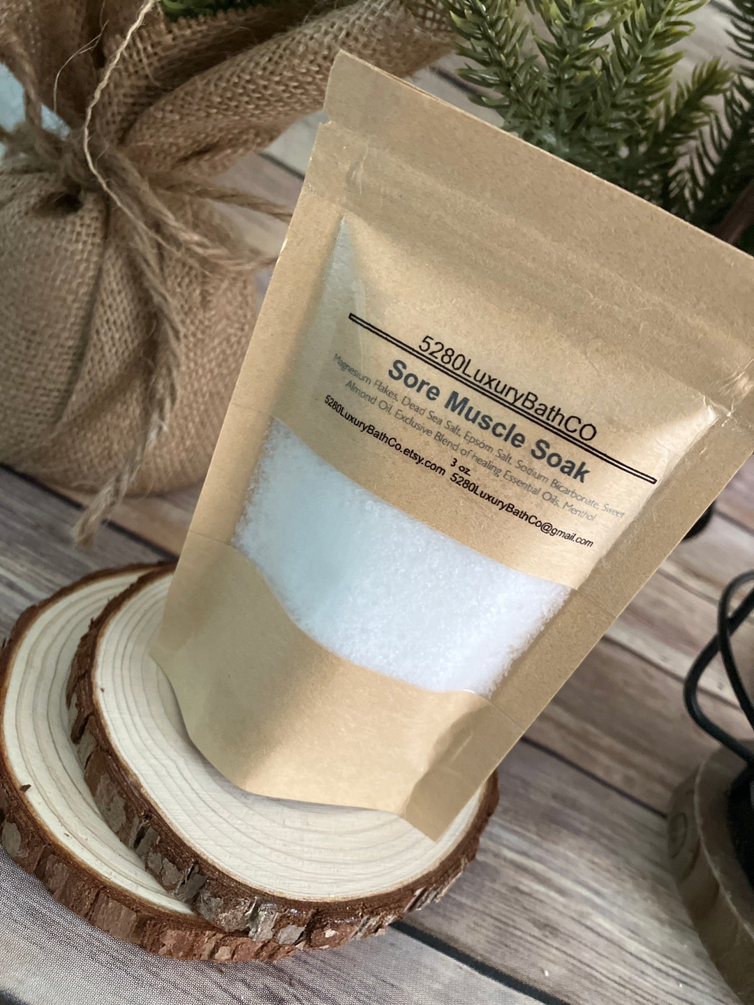 Sore Muscle Bath Salt | Magnesium Bath Flakes | Pain Relief Bath Soak ...