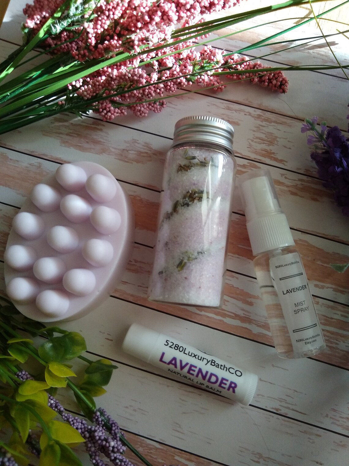 Mother's Day Mini Spa Gift Set LAVENDER Bath Gift Set 4pc | Etsy