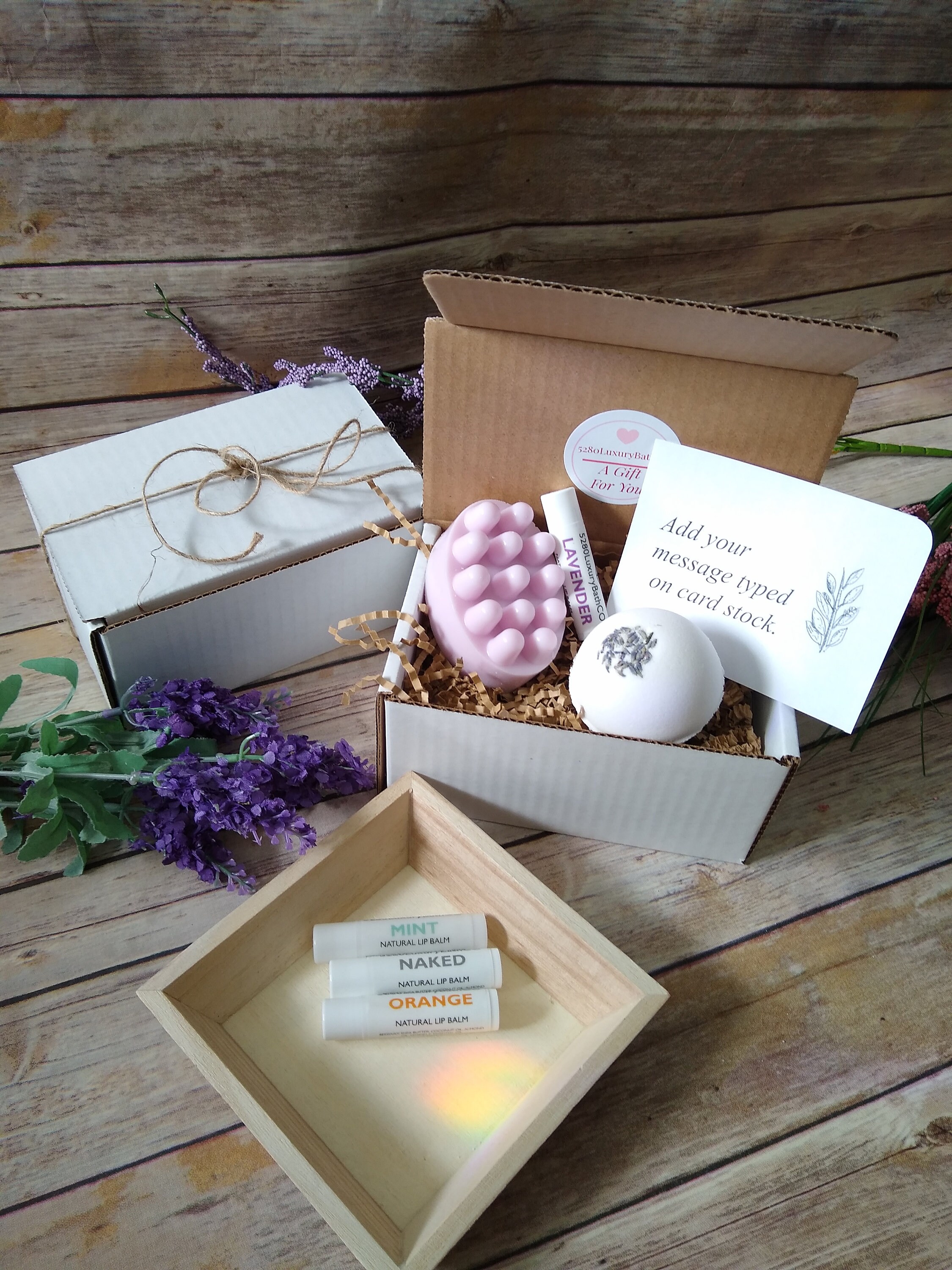 Mother's Day Mini Spa Gift Set LAVENDER Bath Gift Set 4pc | Etsy