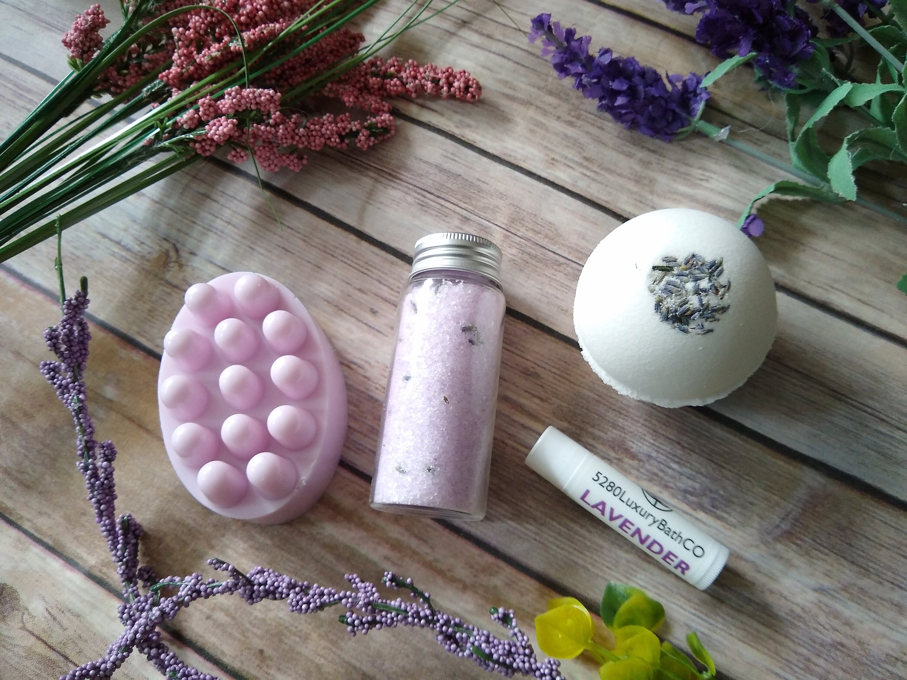 Mother's Day Mini Spa Gift Set LAVENDER Bath Gift Set |4pc Spa Gift Set ...