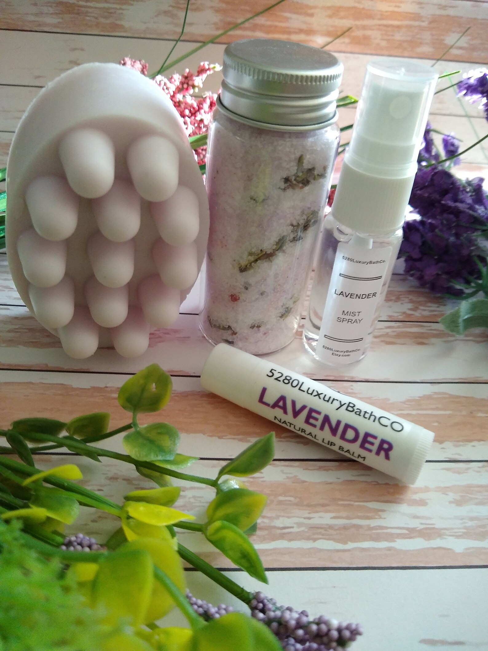 Mother's Day Mini Spa Gift Set LAVENDER Bath Gift Set 4pc | Etsy
