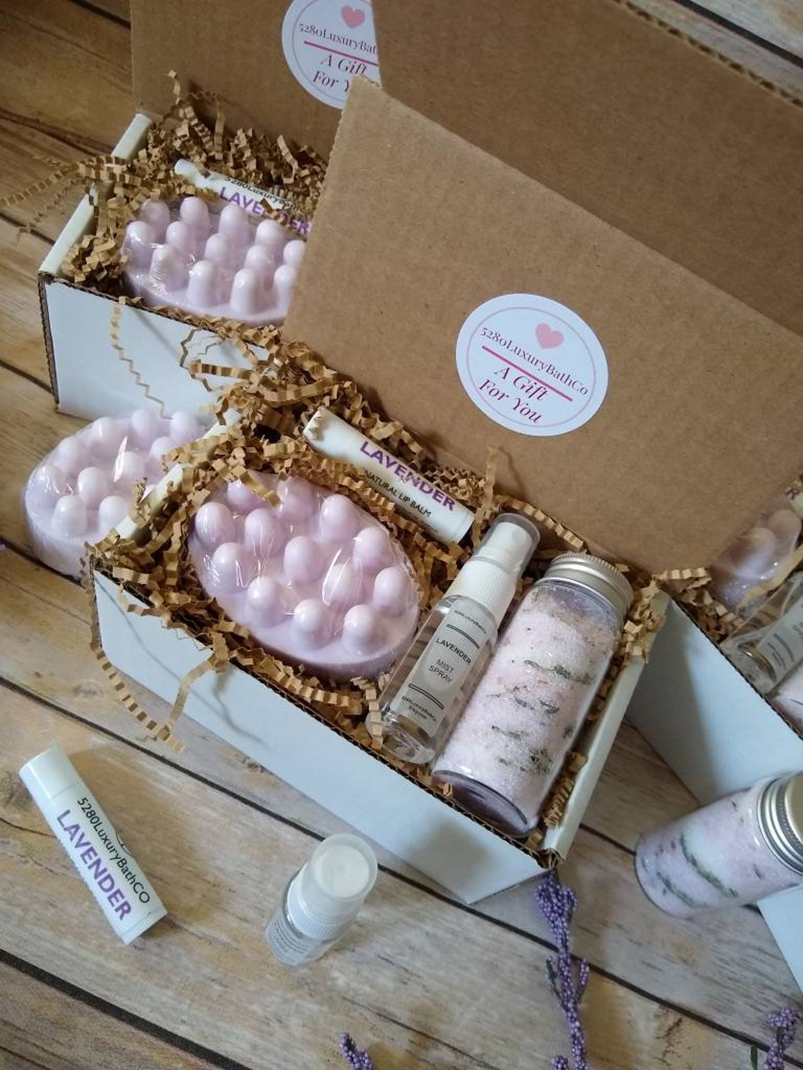 Mother's Day Mini Spa Gift Set LAVENDER Bath Gift Set 4pc | Etsy