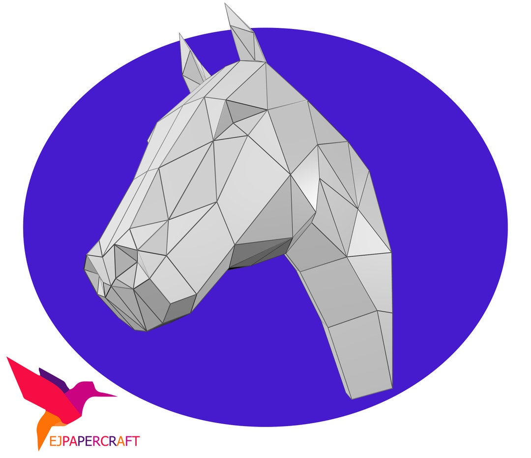 Papercraft Horse Horse Wall Horse Trophy Horse Interior Decoration ...