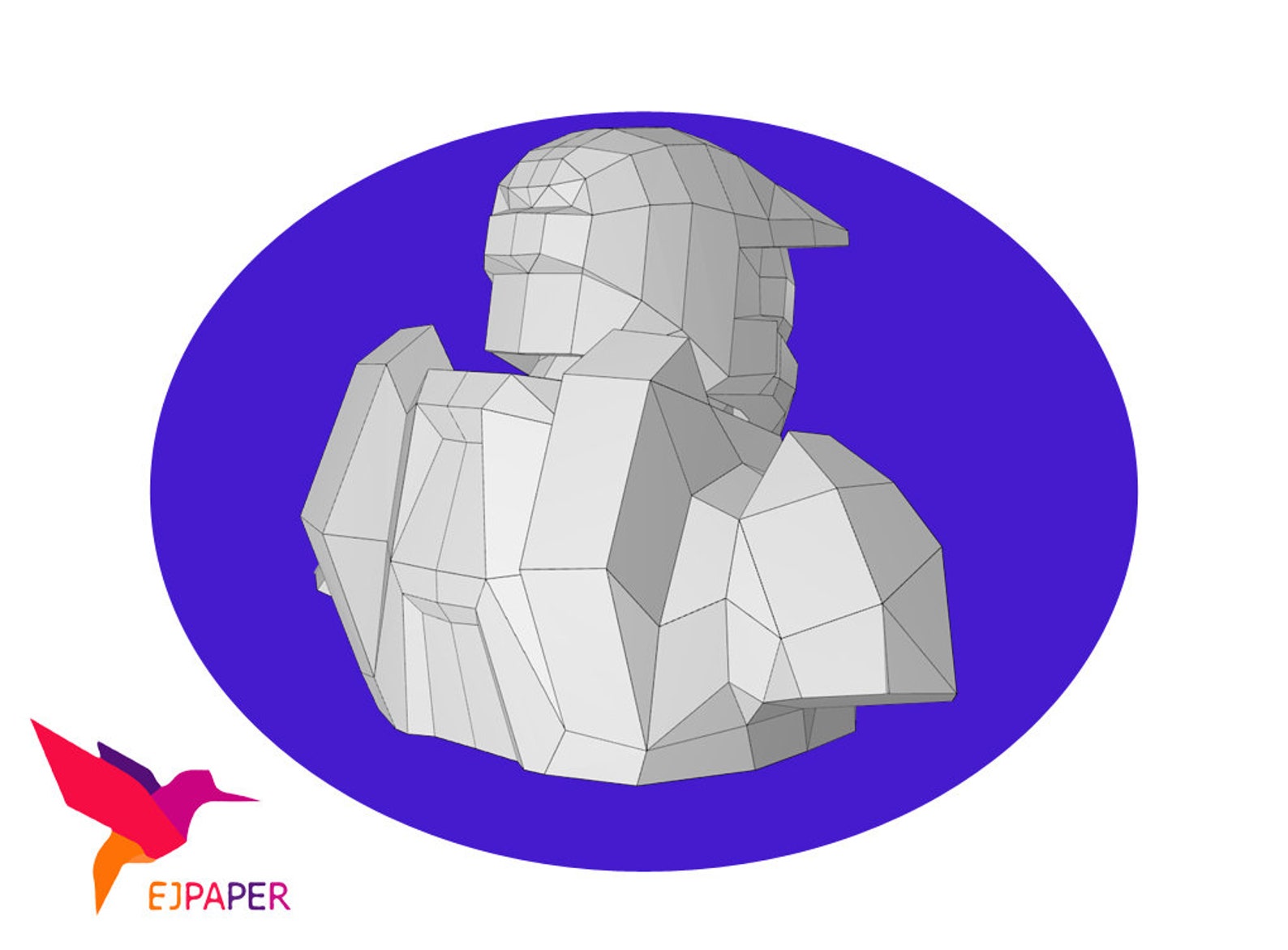 Chief Flat Templates Home 3D Papercraft Low Poly Papercraft Template ...