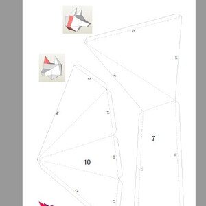 Fox Flat Templates Fox 3D Papercraft Low Poly Papercraft Template Paper ...
