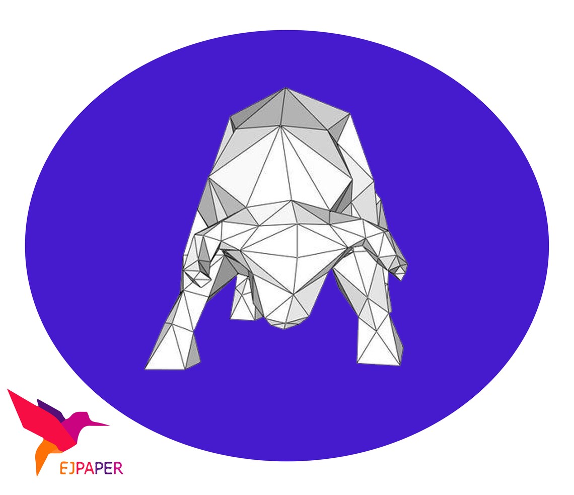 Bull Bull Flat Templates Bull Home 3D Papercraft Low Poly Papercraft ...