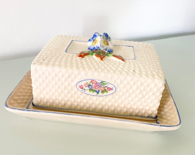 Antique Ceramic Butter Dish Covered Made in Japan - Etsy