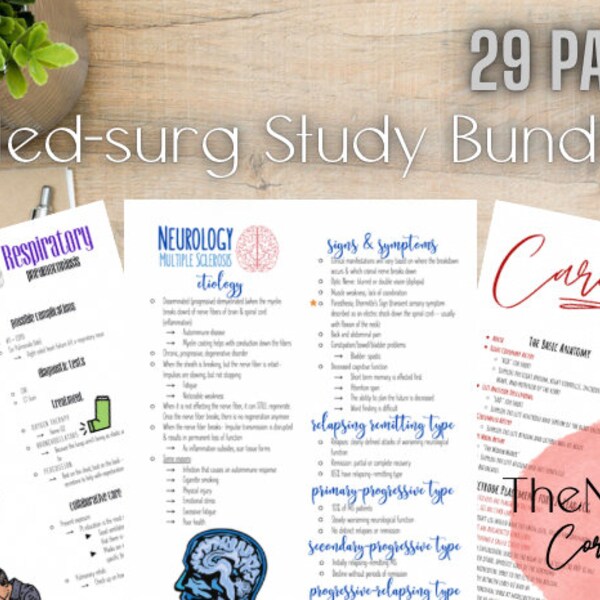 Nursing Study Guides - Etsy