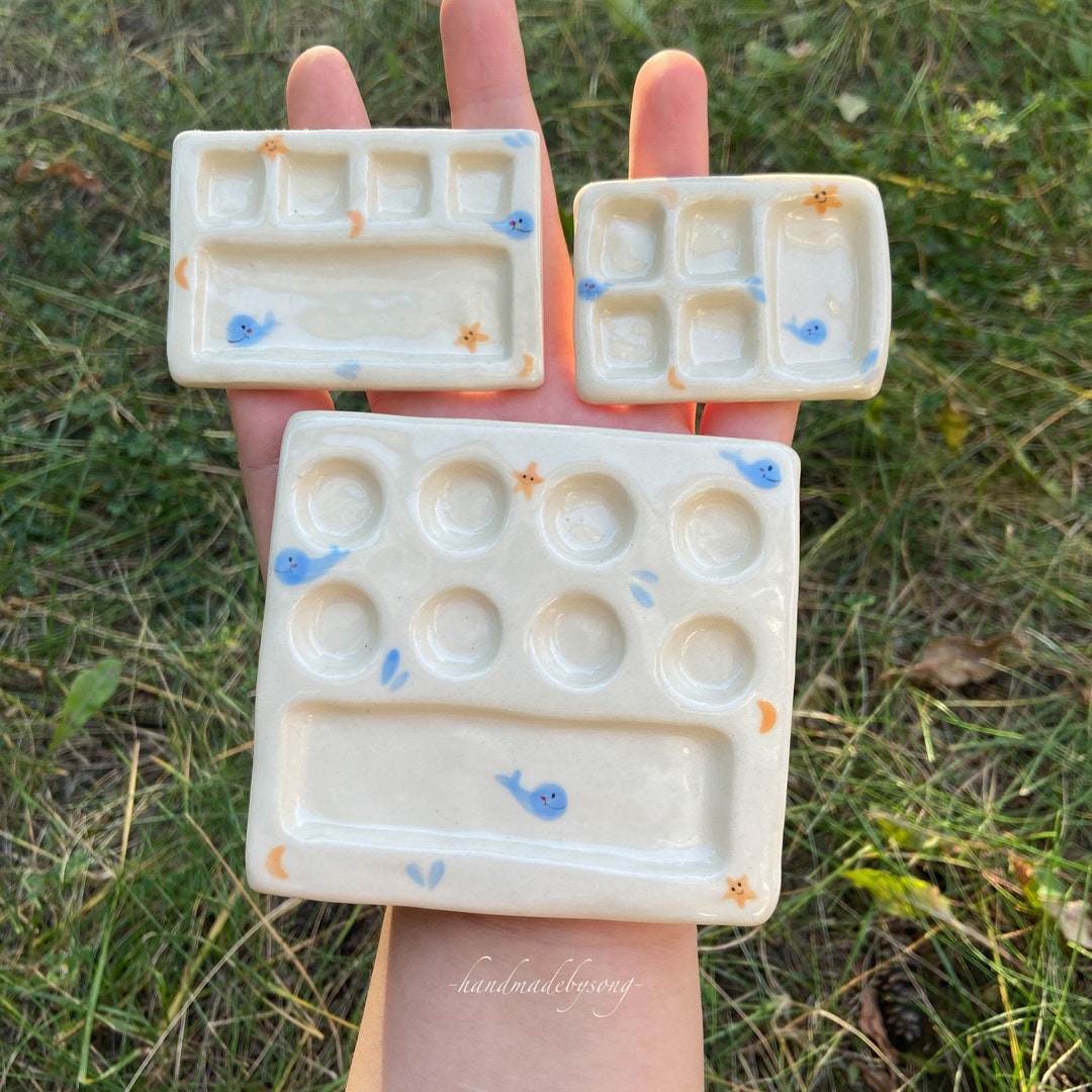 Ceramic Watercolour Palette, Ceramic Gouache Palette, Handmade Ceramic ...