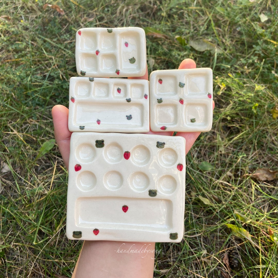 Ceramic Watercolour Palette, Ceramic Gouache Palette, Handmade Ceramic ...