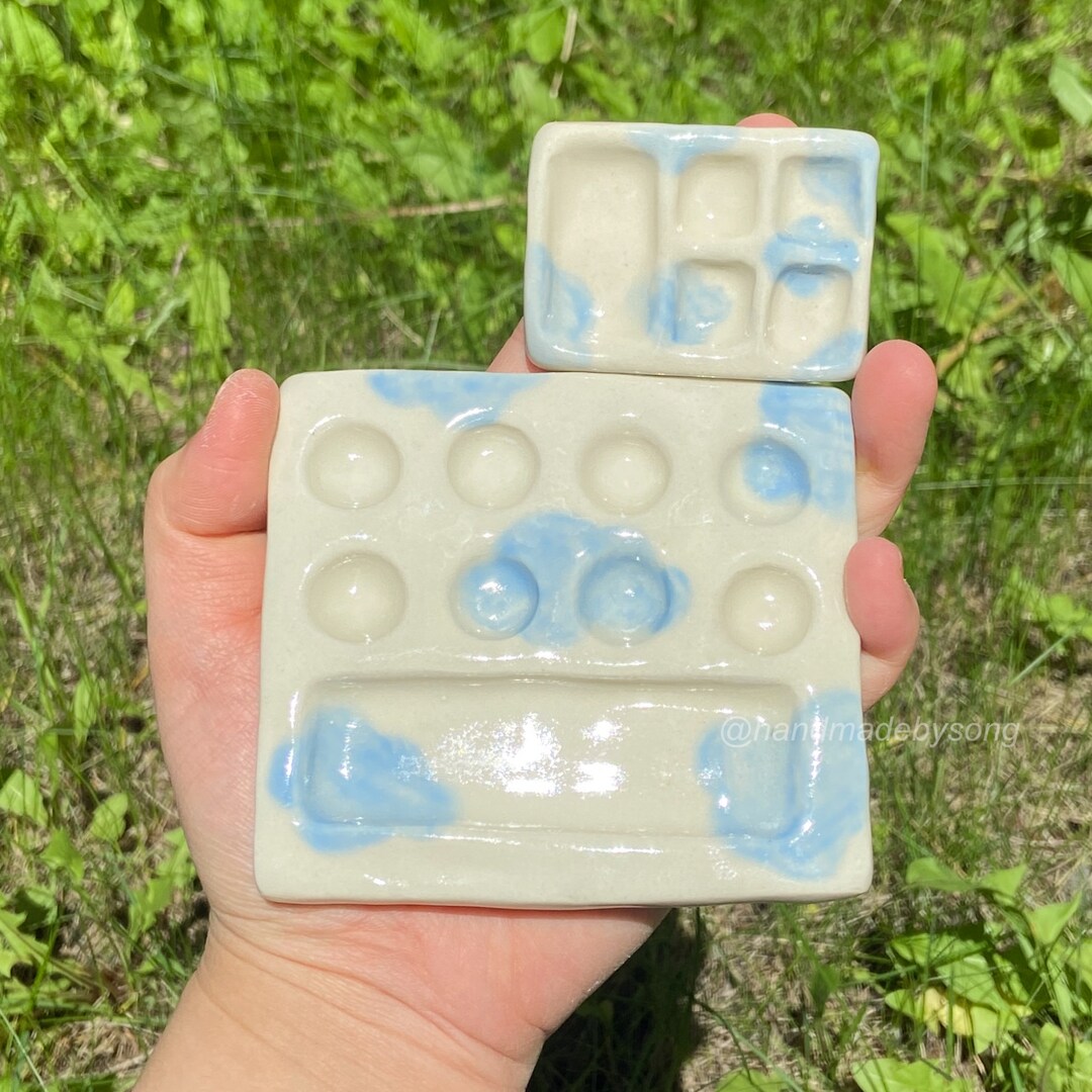 Ceramic Watercolour Palette, Ceramic Gouache Palette, Handmade Ceramic ...