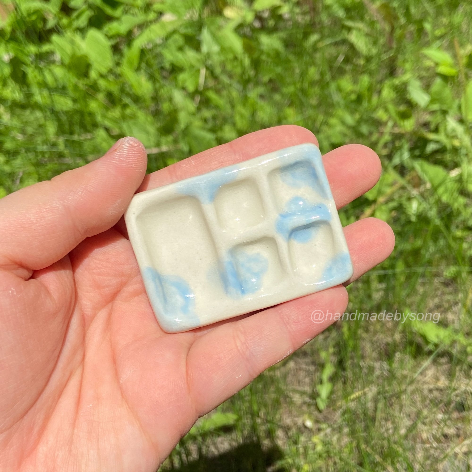 Ceramic Watercolour Palette, Ceramic Gouache Palette, Handmade Ceramic ...