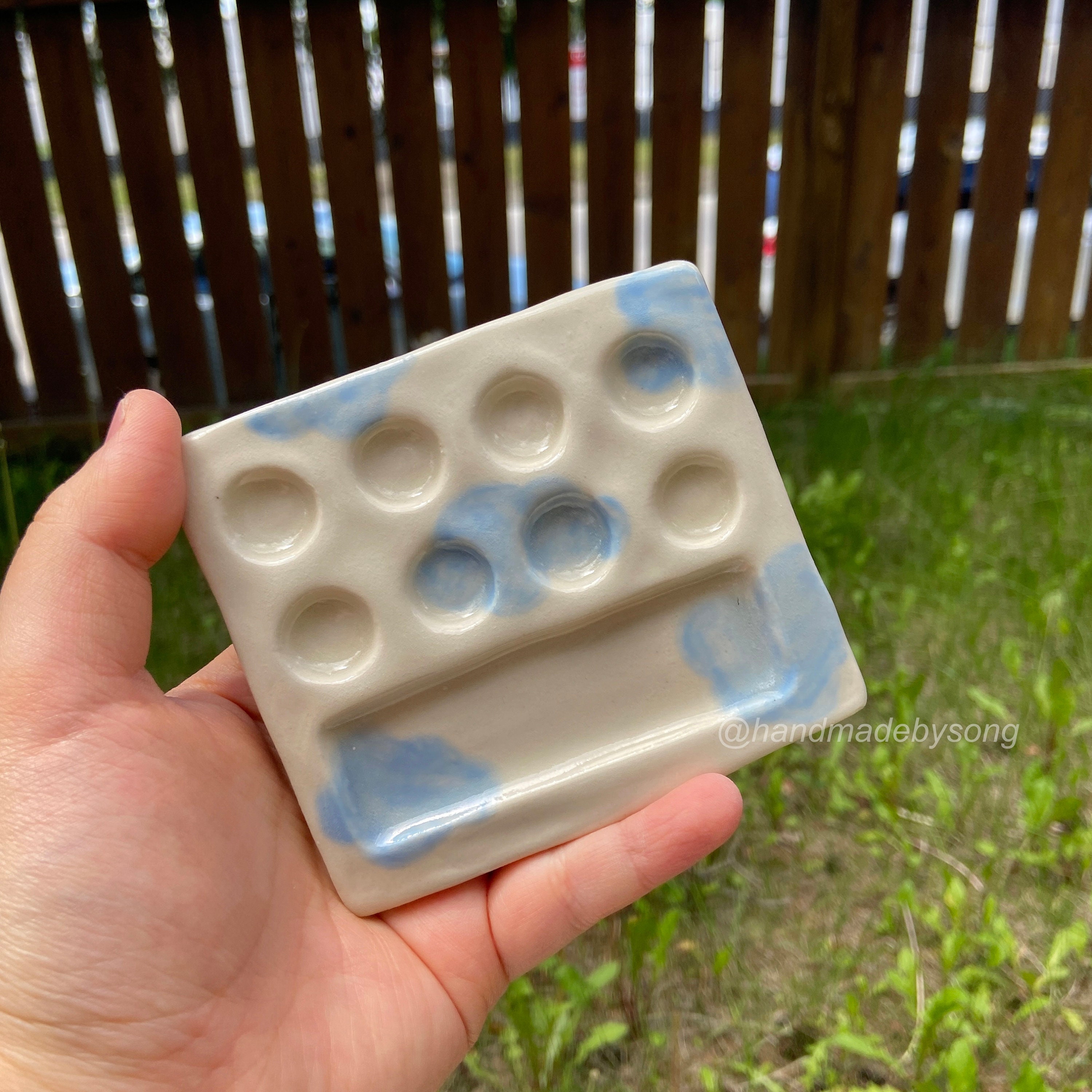 Ceramic Watercolour Palette, Ceramic Gouache Palette, Handmade Ceramic ...